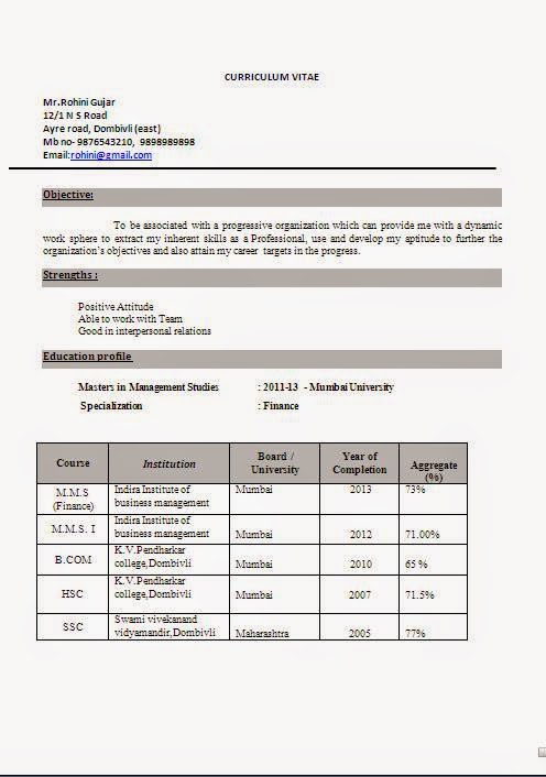 cv personal statement template