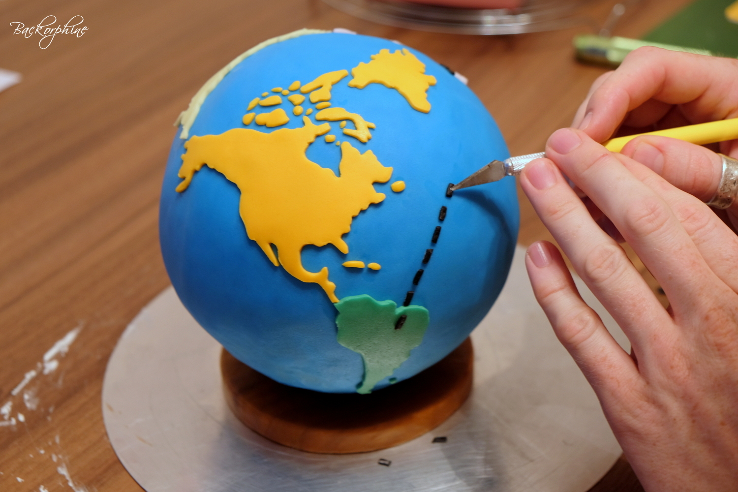 Backorphine: 3D Weltkuchen - 3D earth cake