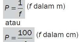 Rumus Kekuatan Lensa (Dioptri) Beserta Pola Soal Dan Pembahasannya