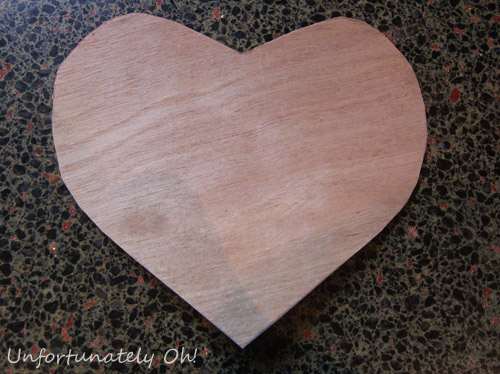 Unfortunately Oh!: Tutorial: Engraved Wooden Hanging Heart