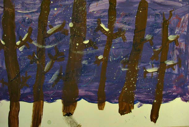MaryMaking: Winter Landscapes with Van Gogh Inspired Accents