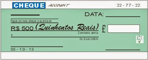 Age Comunicação: Cheque modelo para premiação