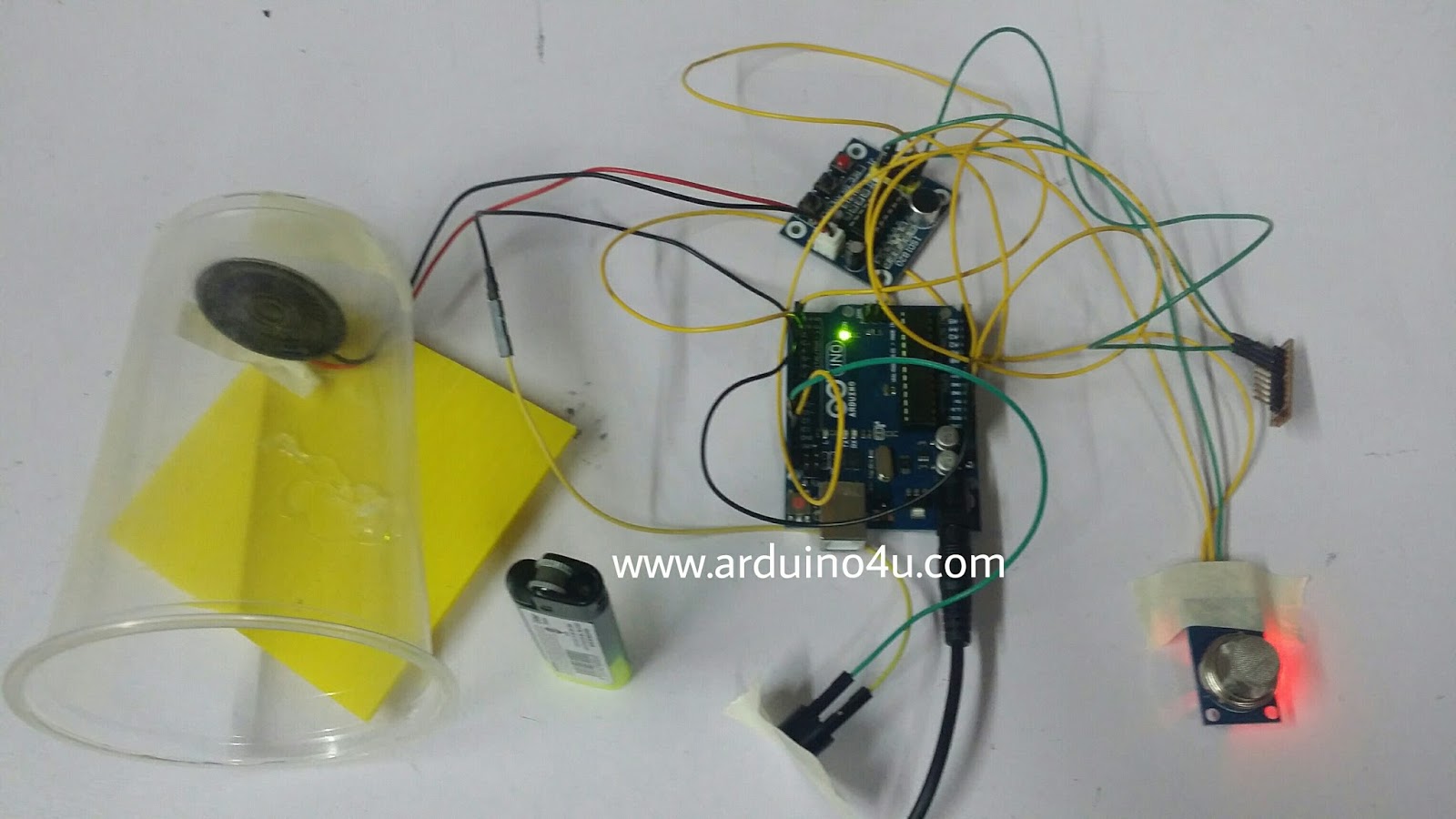 Projek Elektronik Arduino4u.com: 50.Gas leakage with voice alert
