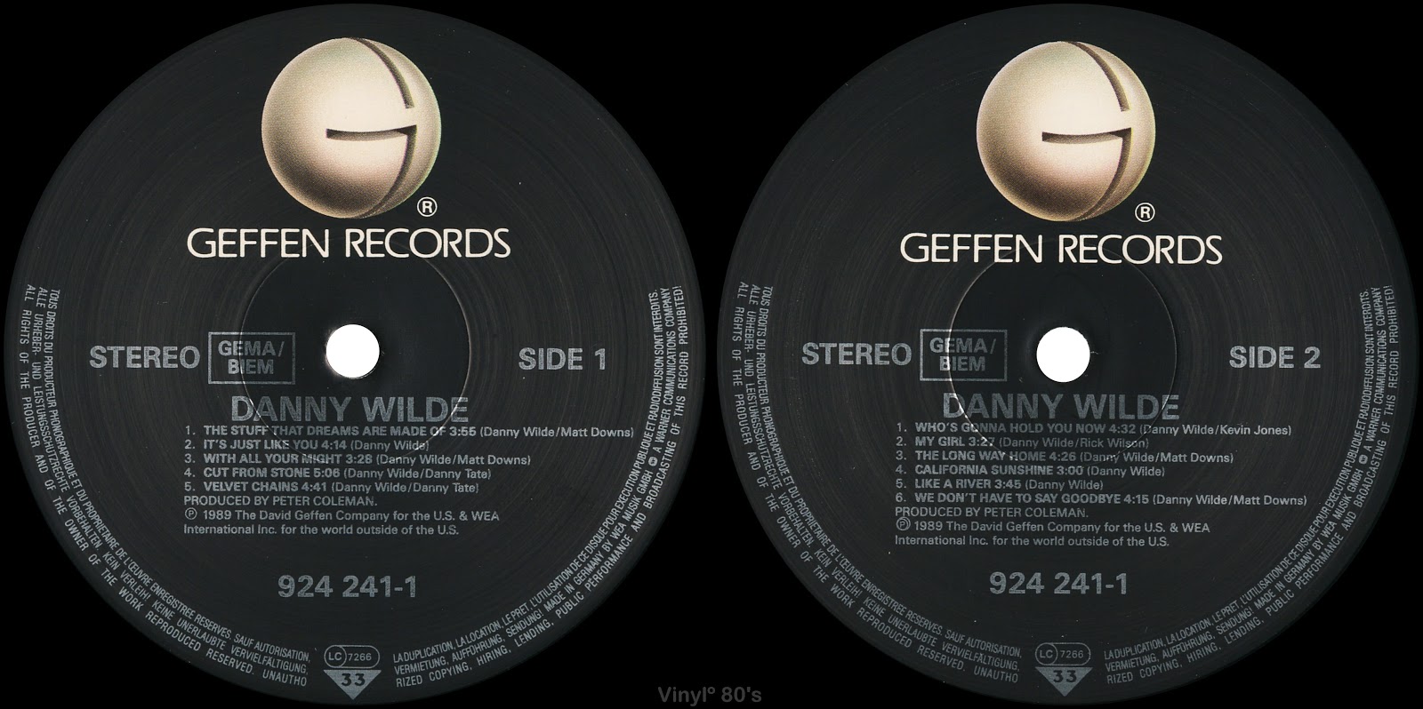 1989 Danny Wilde - Danny Wilde - Rockronología