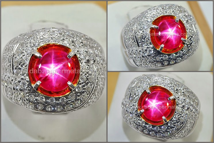Batu Mulia Vivid Red RUBY Star Burmese - RBS 248
