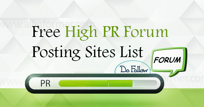 Free High Listing Forum Submission Sites List Top 100