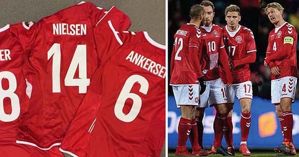 Football teams shirt and kits fan: Font Denmark One-Match Kits 2018