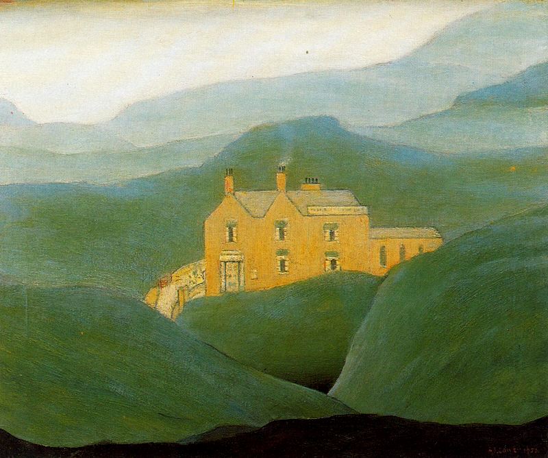 Painting of Laurence Stephen Lowry artist, Laurence Stephen Lowry paintings