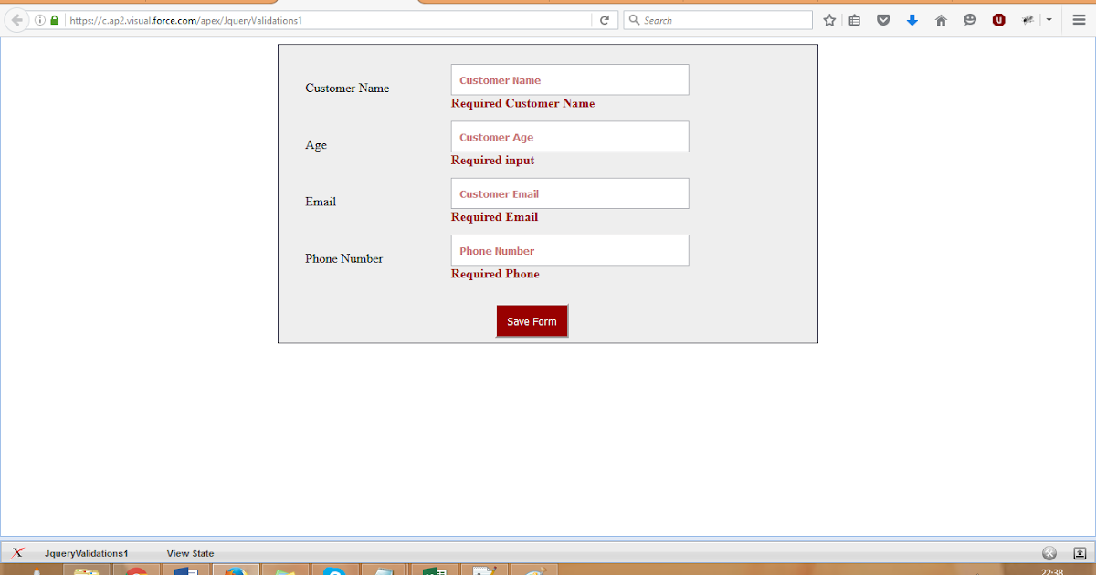 JQuery Validator in visualforce pages. ~ Salesforce Tutorials