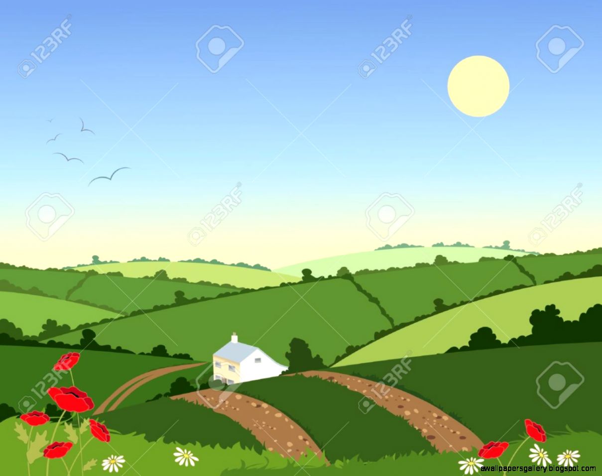 Rolling Hills Drawing | Wallpapers Gallery