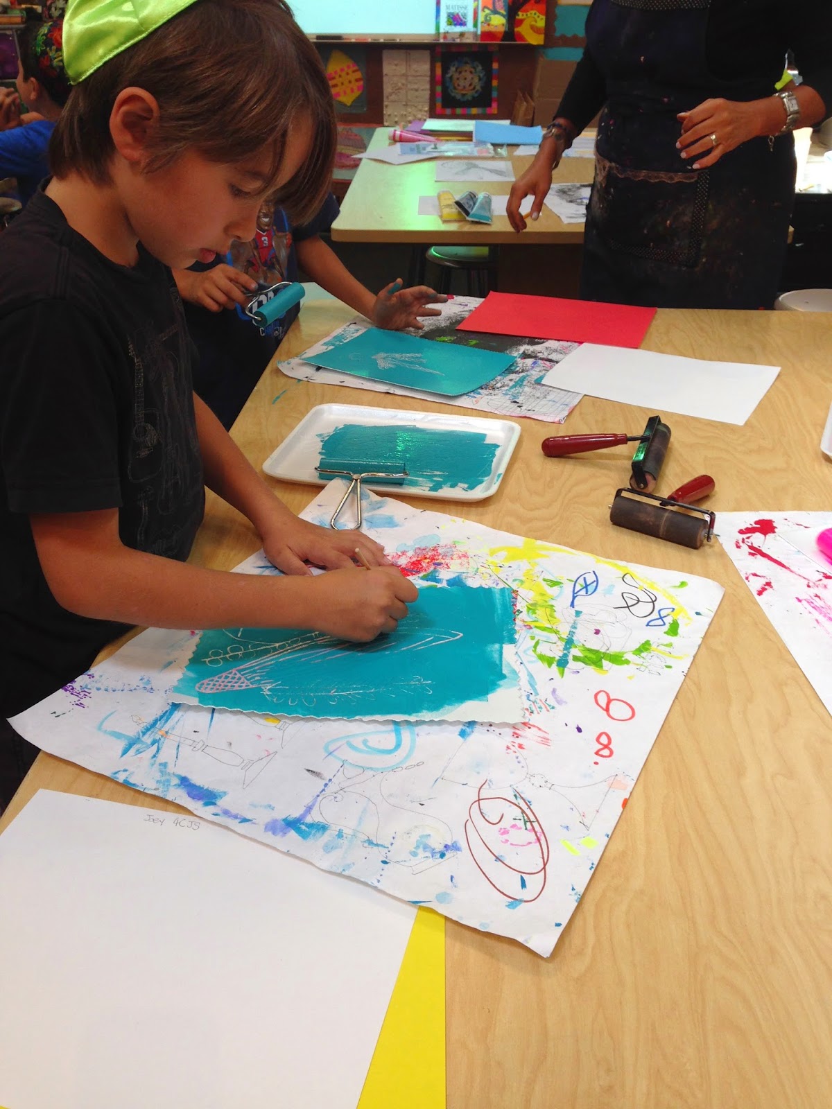 Anna's Art Room: Fourth grade printing project