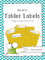 Common Core State Standards Folder Labels | Teaching With Ninjanuity