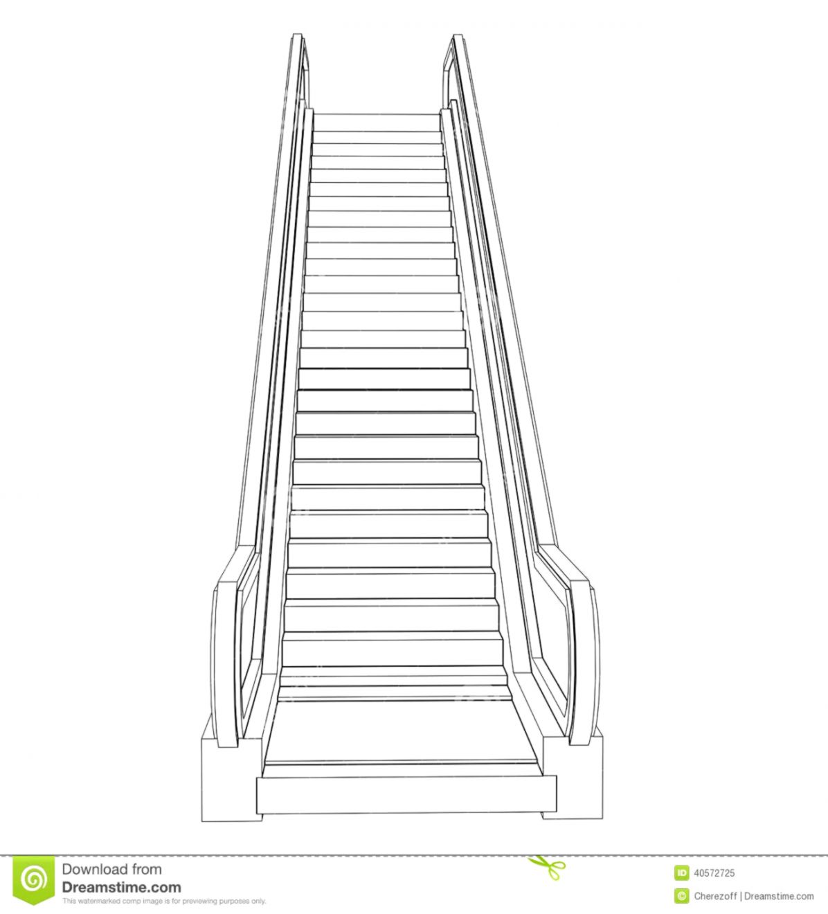 Escalator Cad Dwg Max Block Scale Spiral Elevation Staircase Plan ...