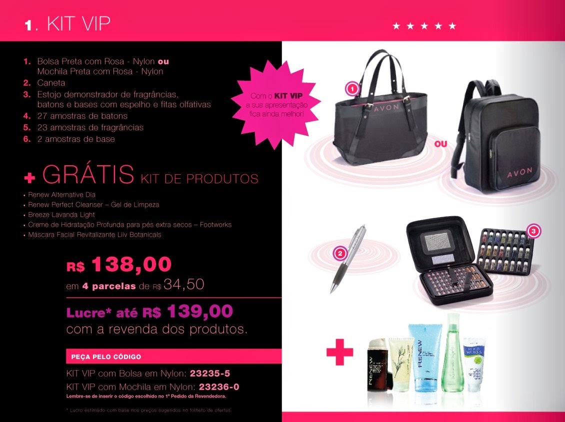 Meycys Cosméticos: Kits iniciais Avon, Natura e Jequiti