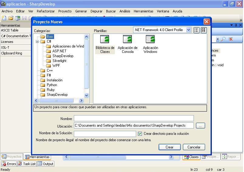 infotutoriales: Sharpdevelop