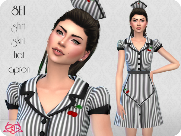 Sims 4 Ccs The Best Waitress Sets By Colores Urbanos
