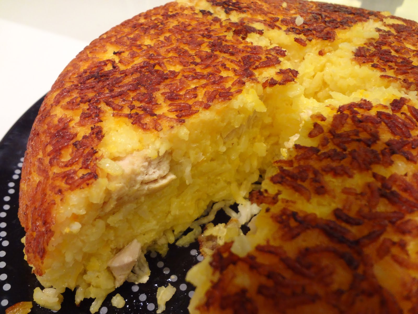 My Personal Food Journal: Persian Chicken Rice Cake - TAHCHIN