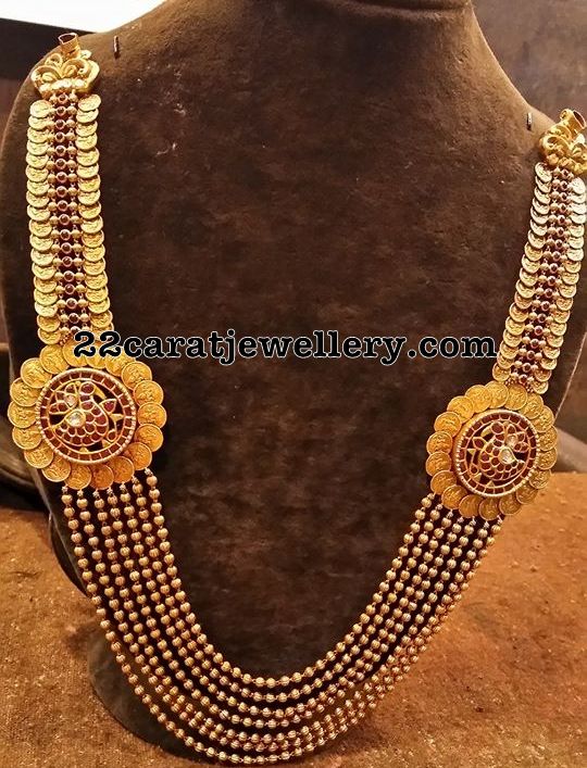 Chandra Haram with Kasu Motifs - Jewellery Designs