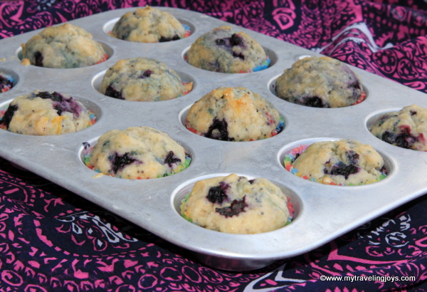 Mini Muffins Made with Wild Polish Blueberries ~ My Traveling Joys