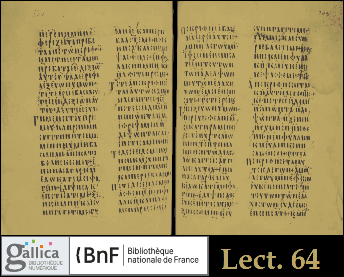 The Text of the Gospels: Greek Lectionaries at the Bibliothèque ...