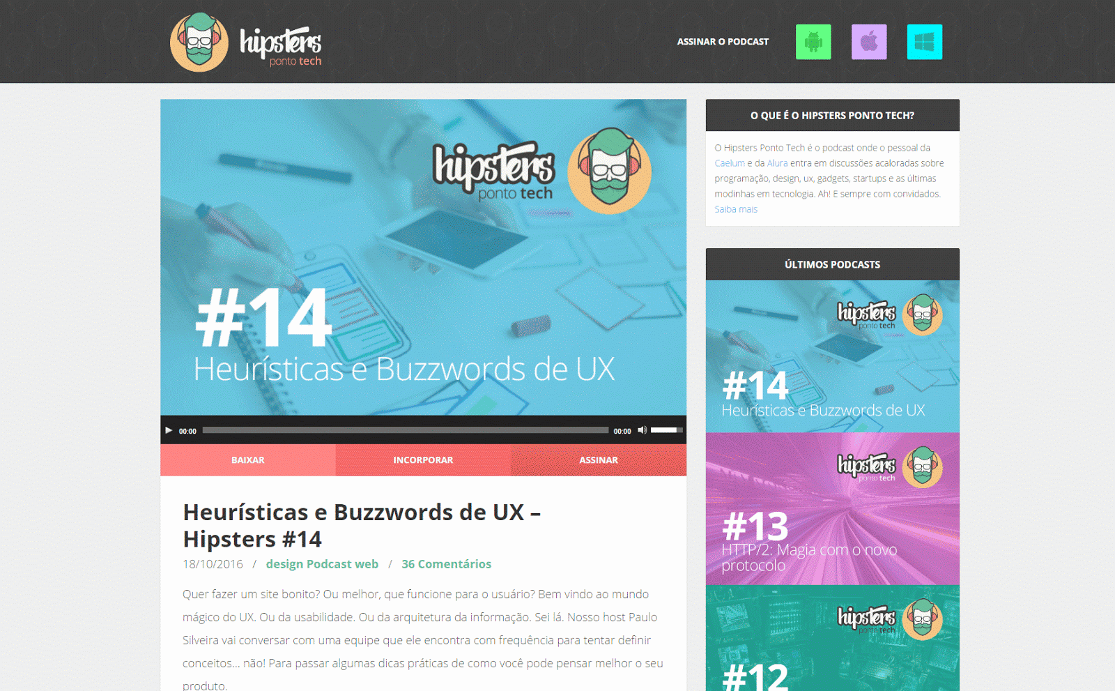 Autoria e Design para Web: Hipster ponto tech