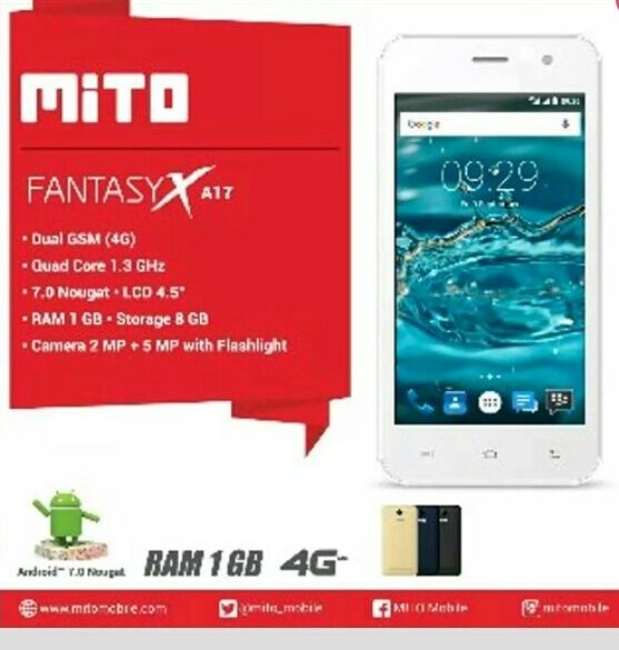 New! HP Mito A17 Android Nougat dan Jaringan 4G LTE | Harga dan ...