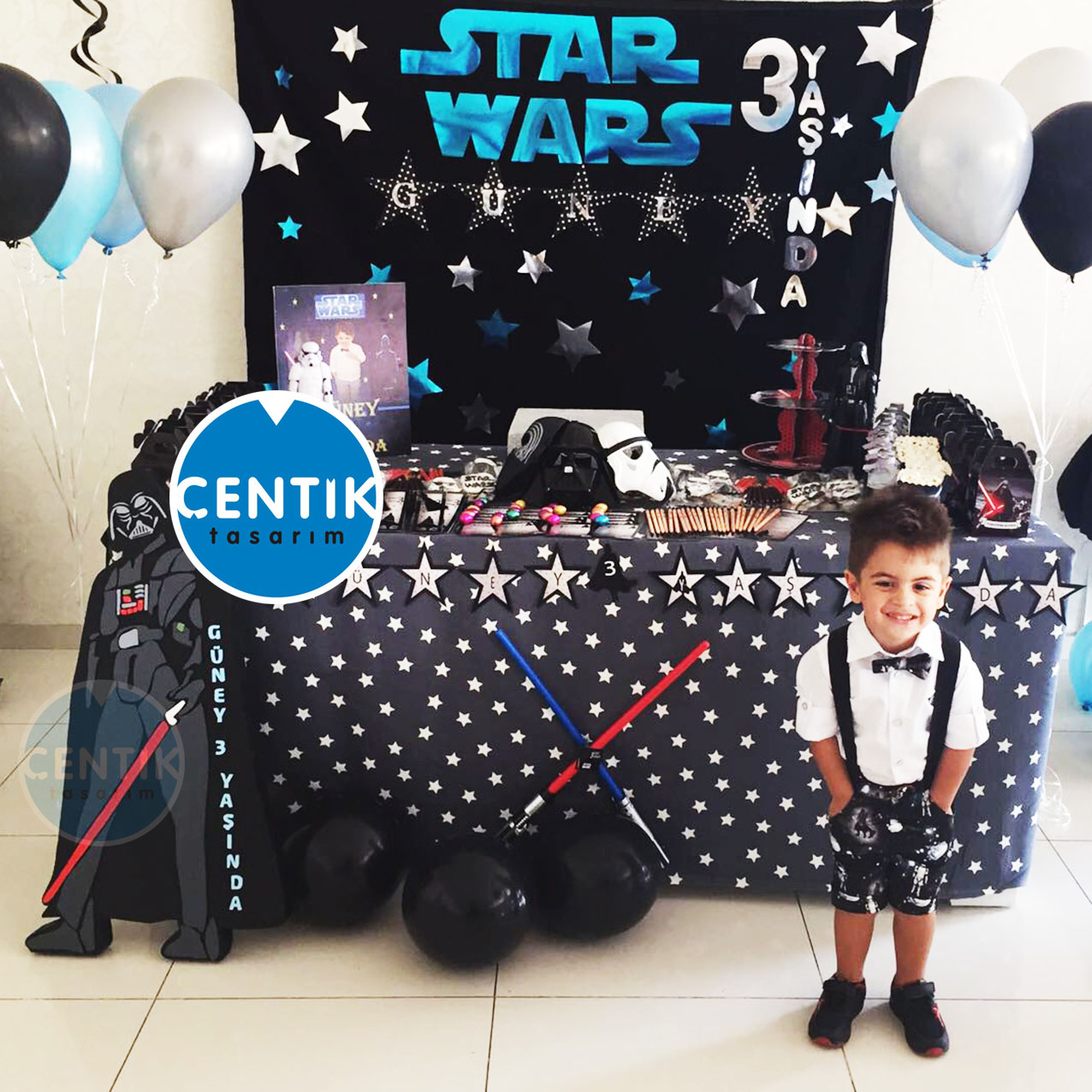 Çentik Tasarım - Strafor parti dekorları: Star Wars temalı doğum günü ...