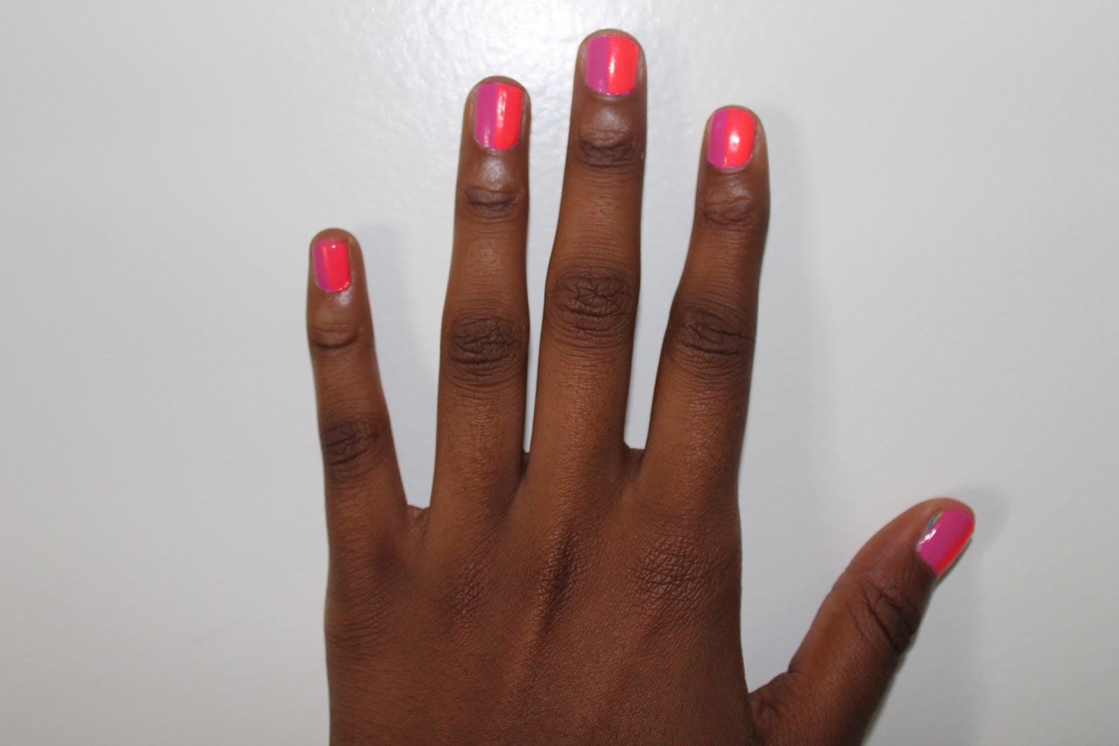 A New Change: Two Shade Nail Design