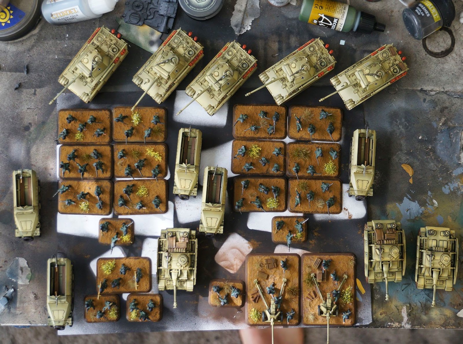 40k Hobby Blog: First Flames of War Army & Painting Table Shots