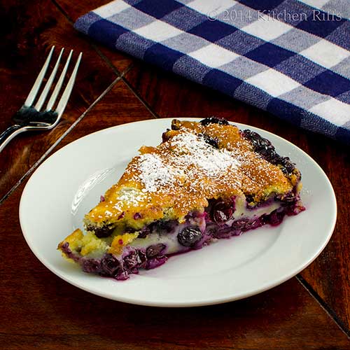 Kitchen Riffs: Blueberry Flaugnarde (Flan)