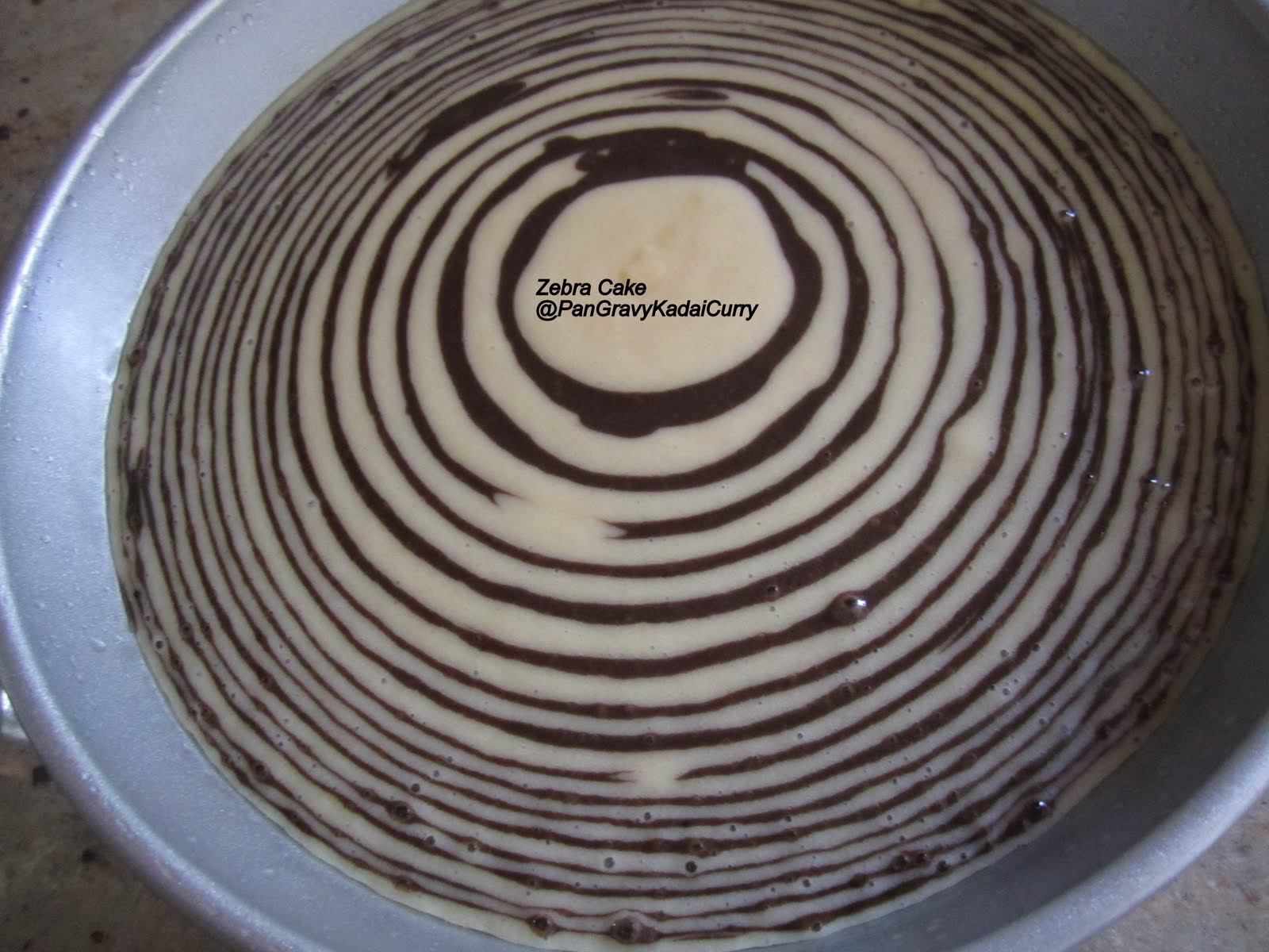 Pan Gravy Kadai Curry: Zebra Cake