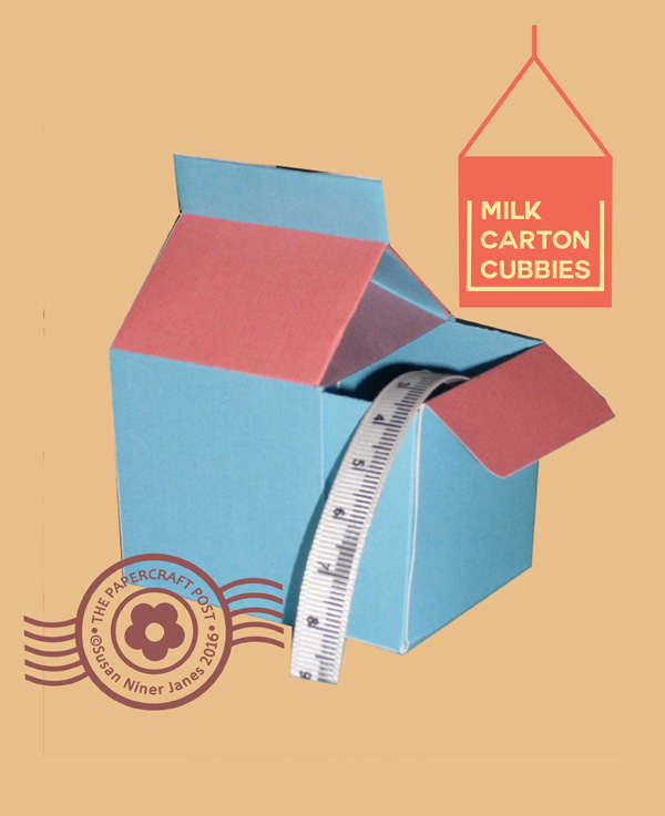 The Papercraft Post: Mini Milk Carton Desktop Storage System