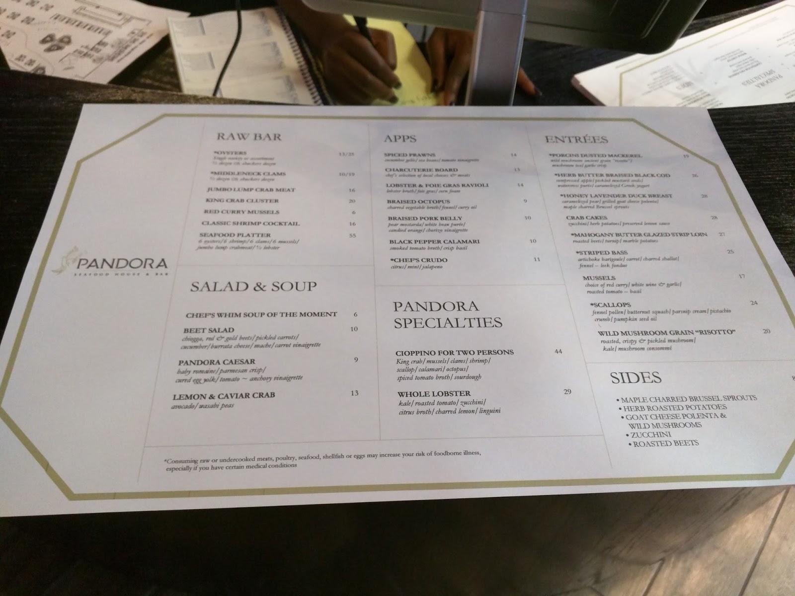 Rockville Nights: Pandora Seafood House & Bar opens in Rockville (Menu ...