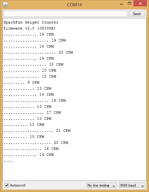 JG1VGX: SparkFun Geiger CounterのArduino化
