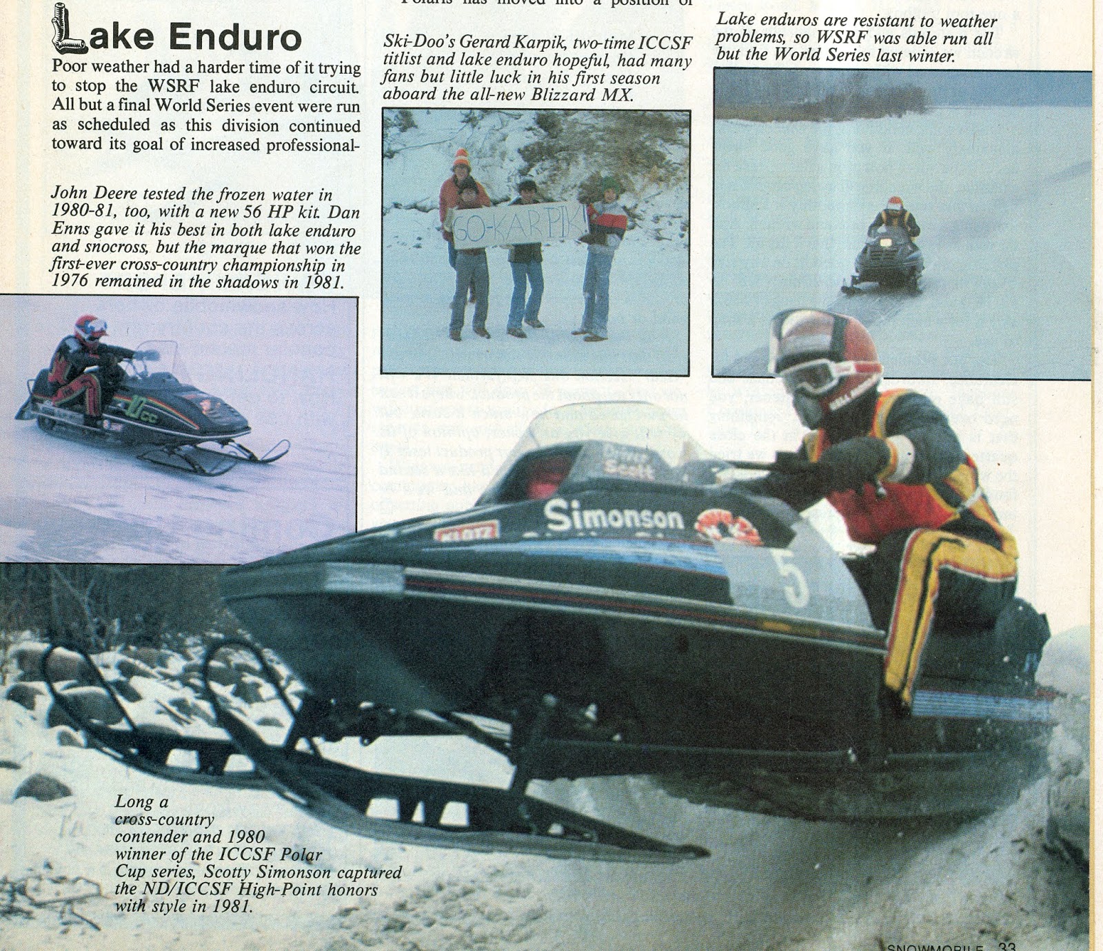 CLASSIC SNOWMOBILES OF THE PAST: 1981 SNOWMOBILE RACES