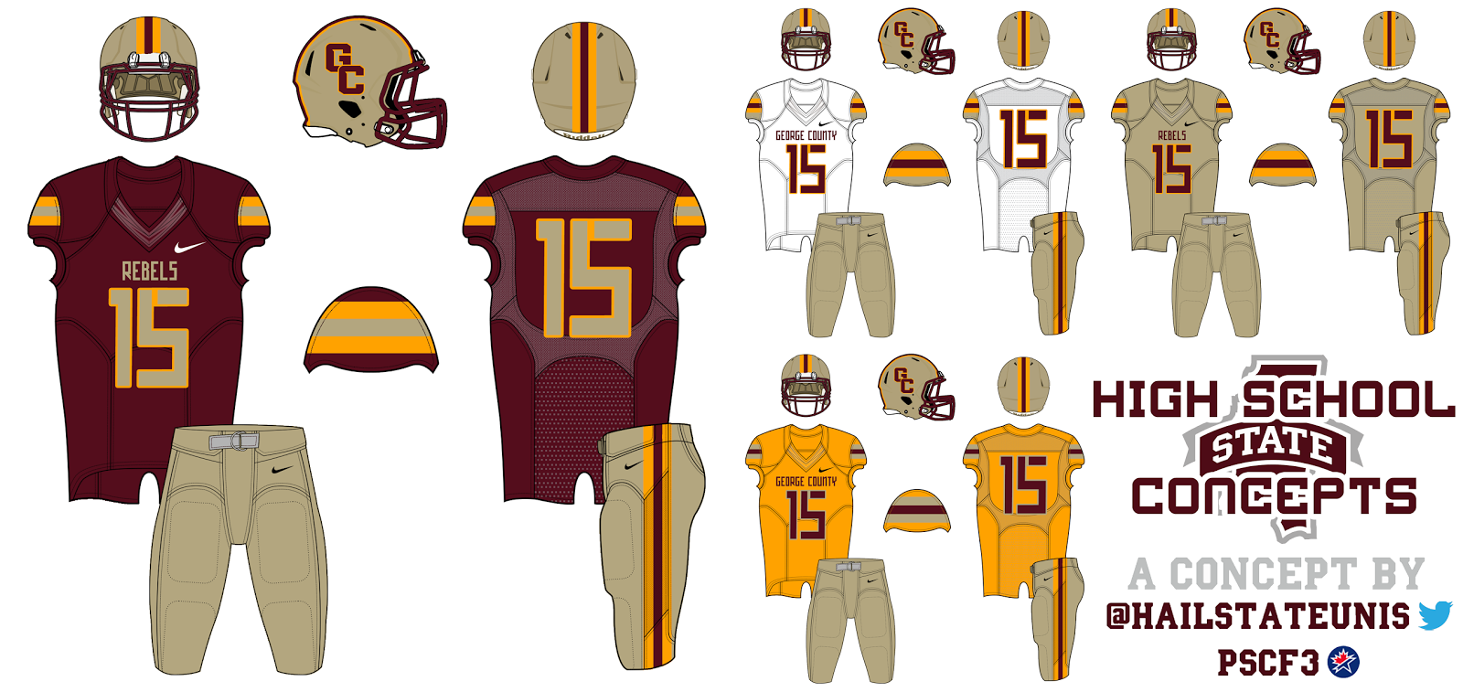 Mississippi High School Football Helmets: George County