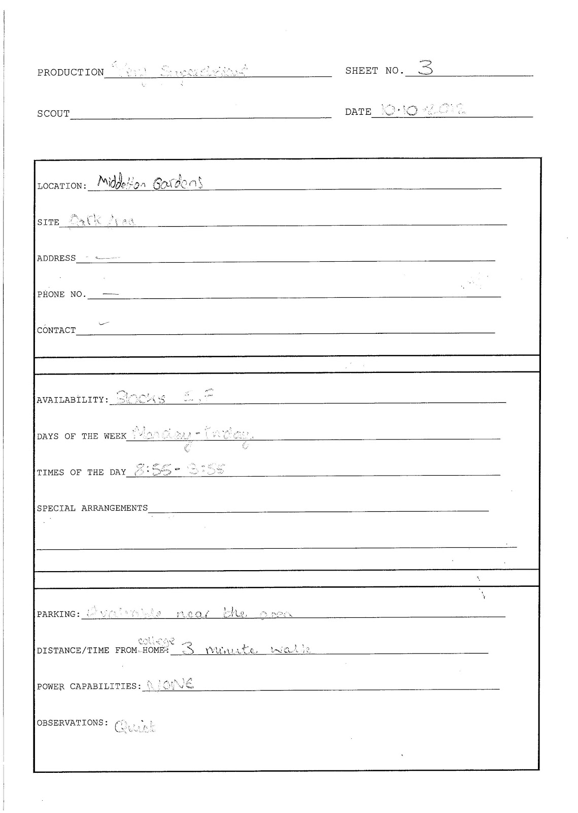 Zachary Brown's BTEC Media Blog: Location Reece