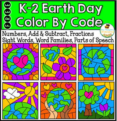 Free Earth Day Color By Code for K-2 | Classroom Freebies | Bloglovin’