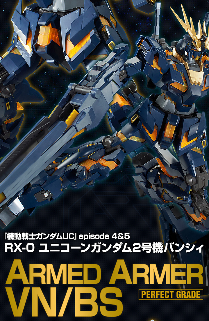 Gundam Meisters: PG 1/60 - Banshee Armed Armor VN / BS Part Set