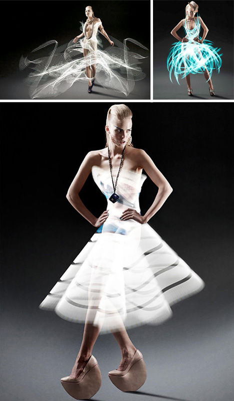 Invisible Apparel: Material-Free Dresses Made of Light - Magazine ...