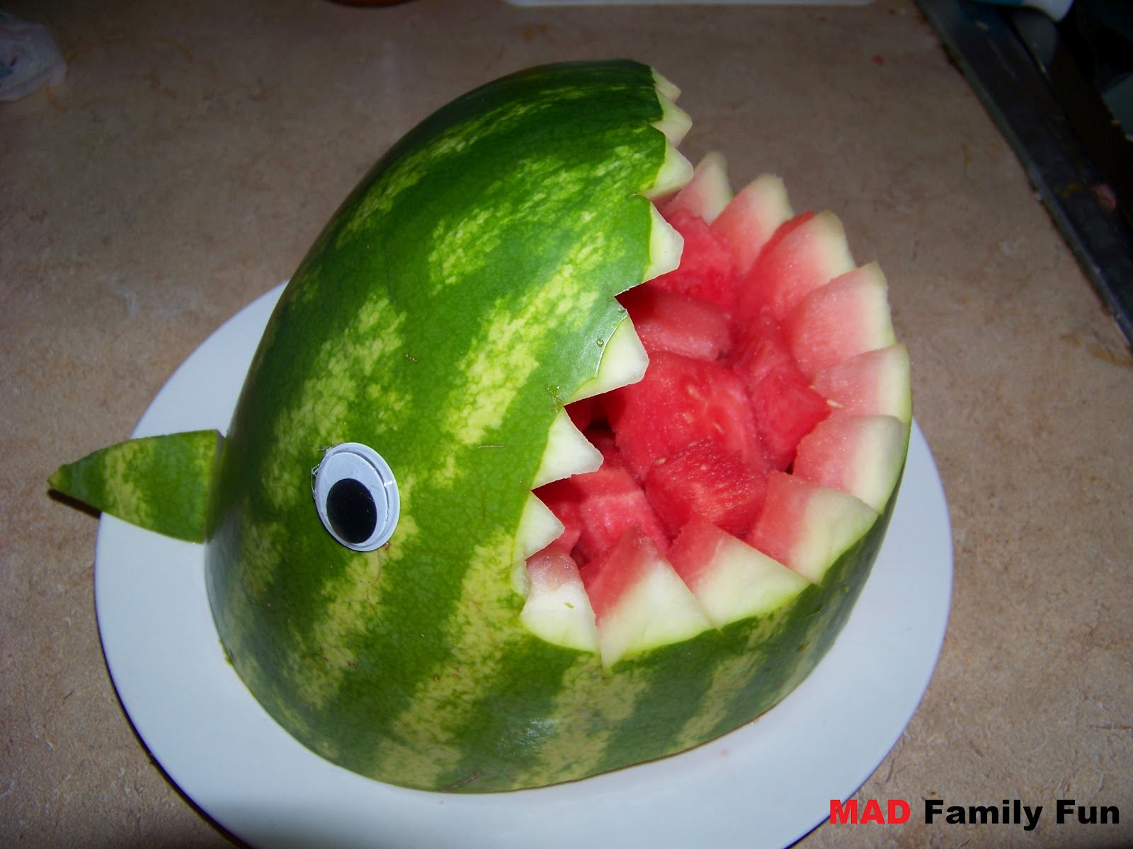 MAD Family Fun: Shark Watermelon - Anyone can make this!