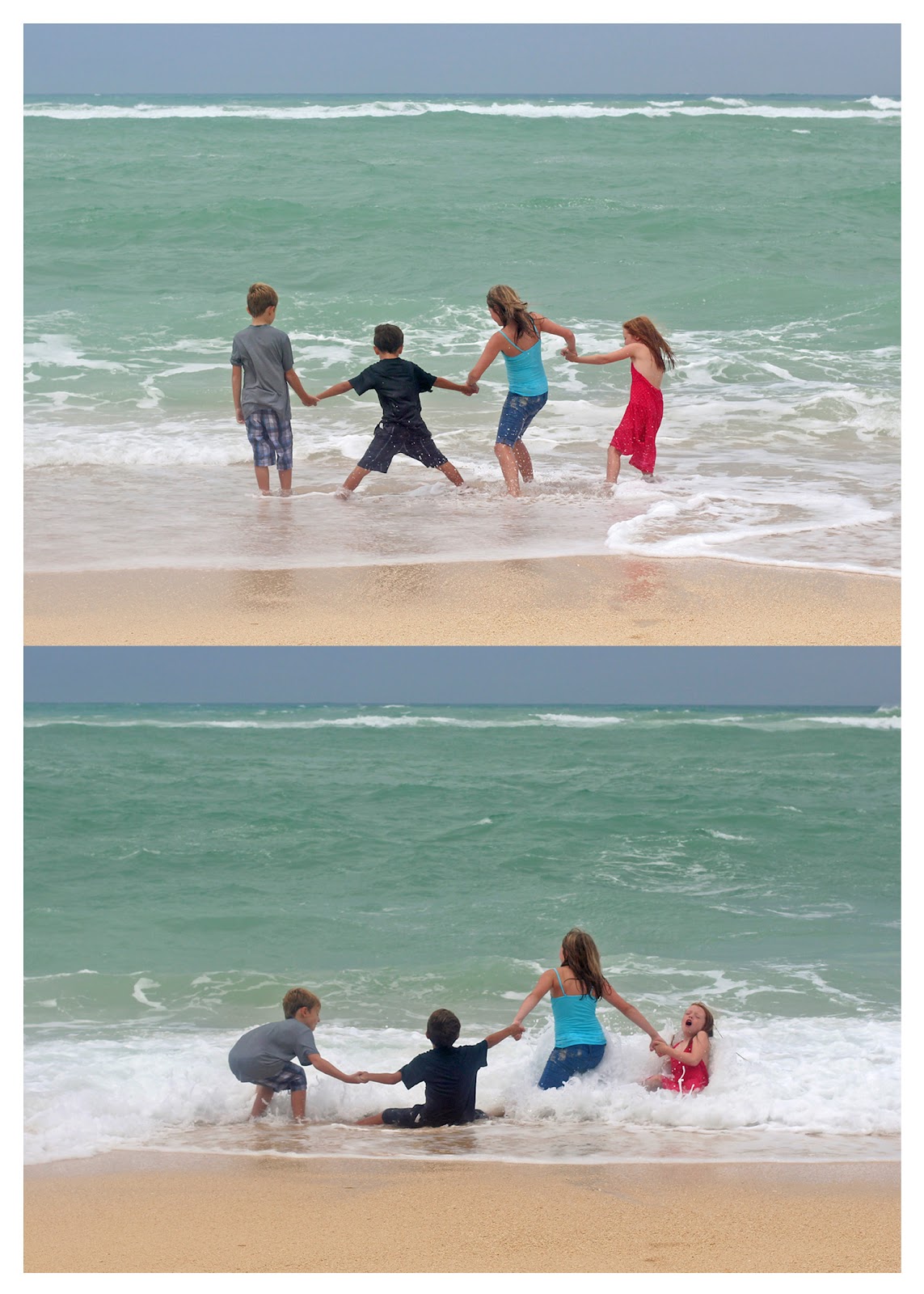 Enjoying Life With 4 Kids: Playing in the Waves