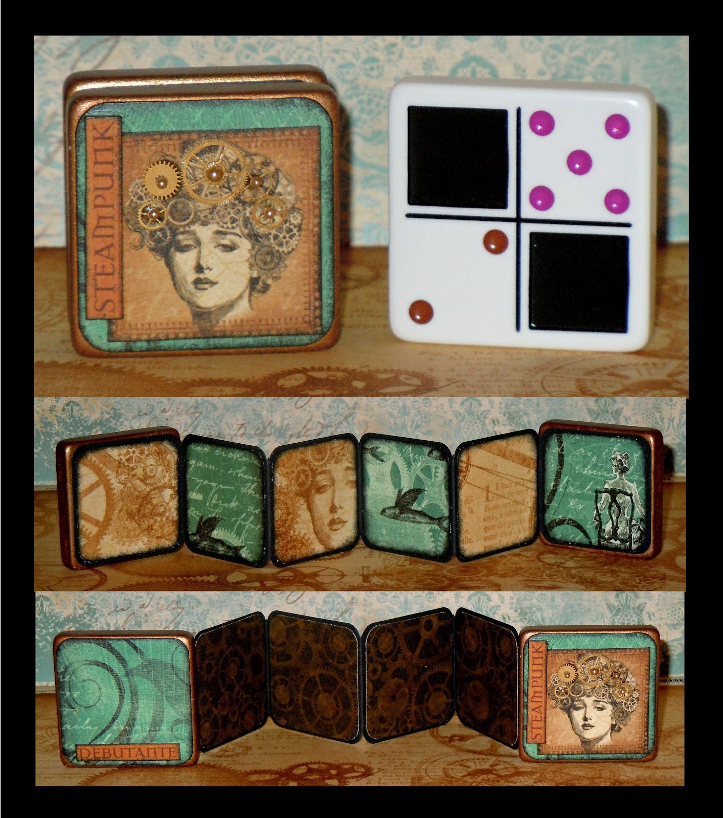 It's All About Me & Mine: Mini Books made from dominos.