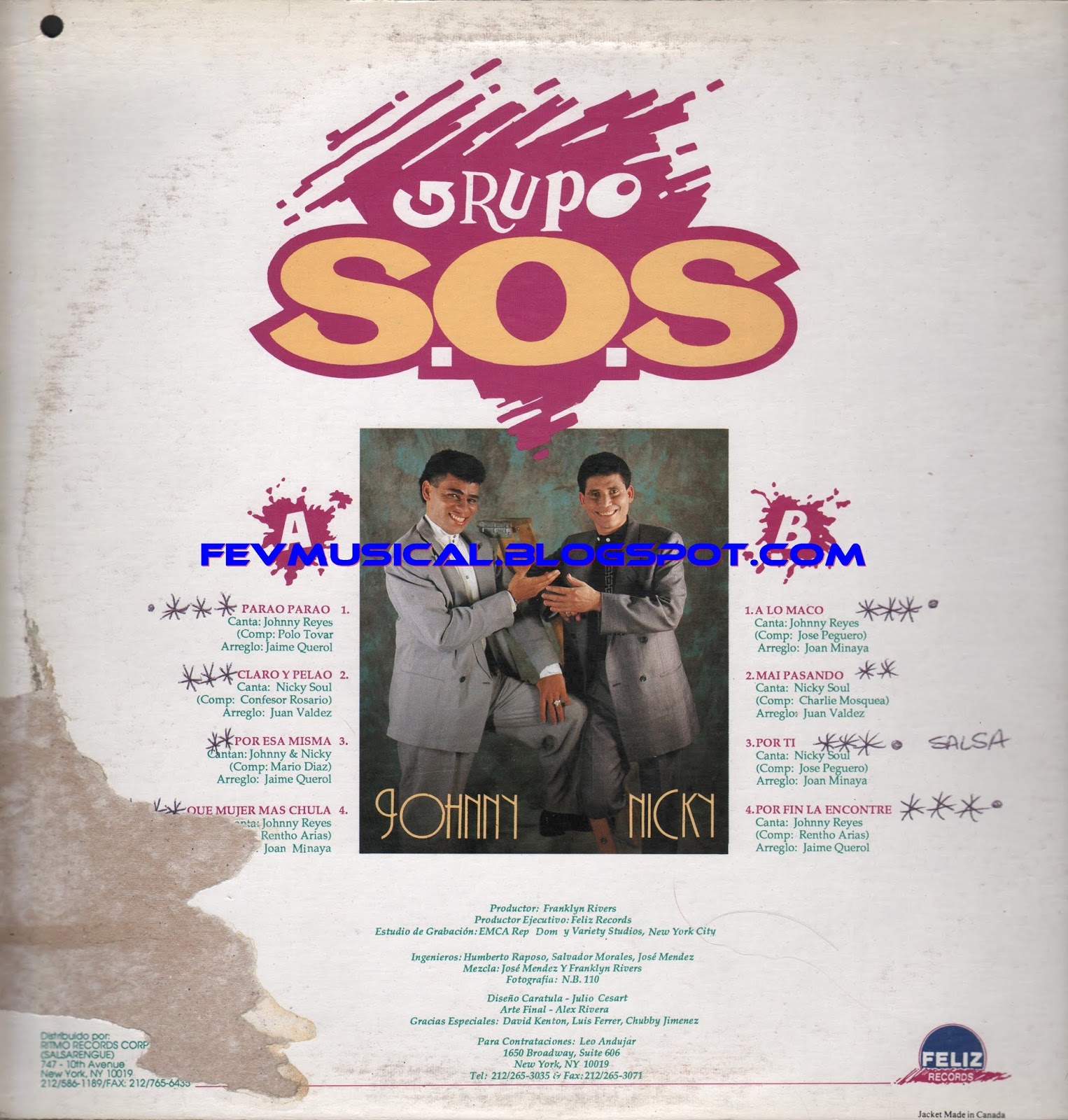 FEV MUSICAL: 1980's - Grupo S.O.S - Vamo a Encende (Feliz)