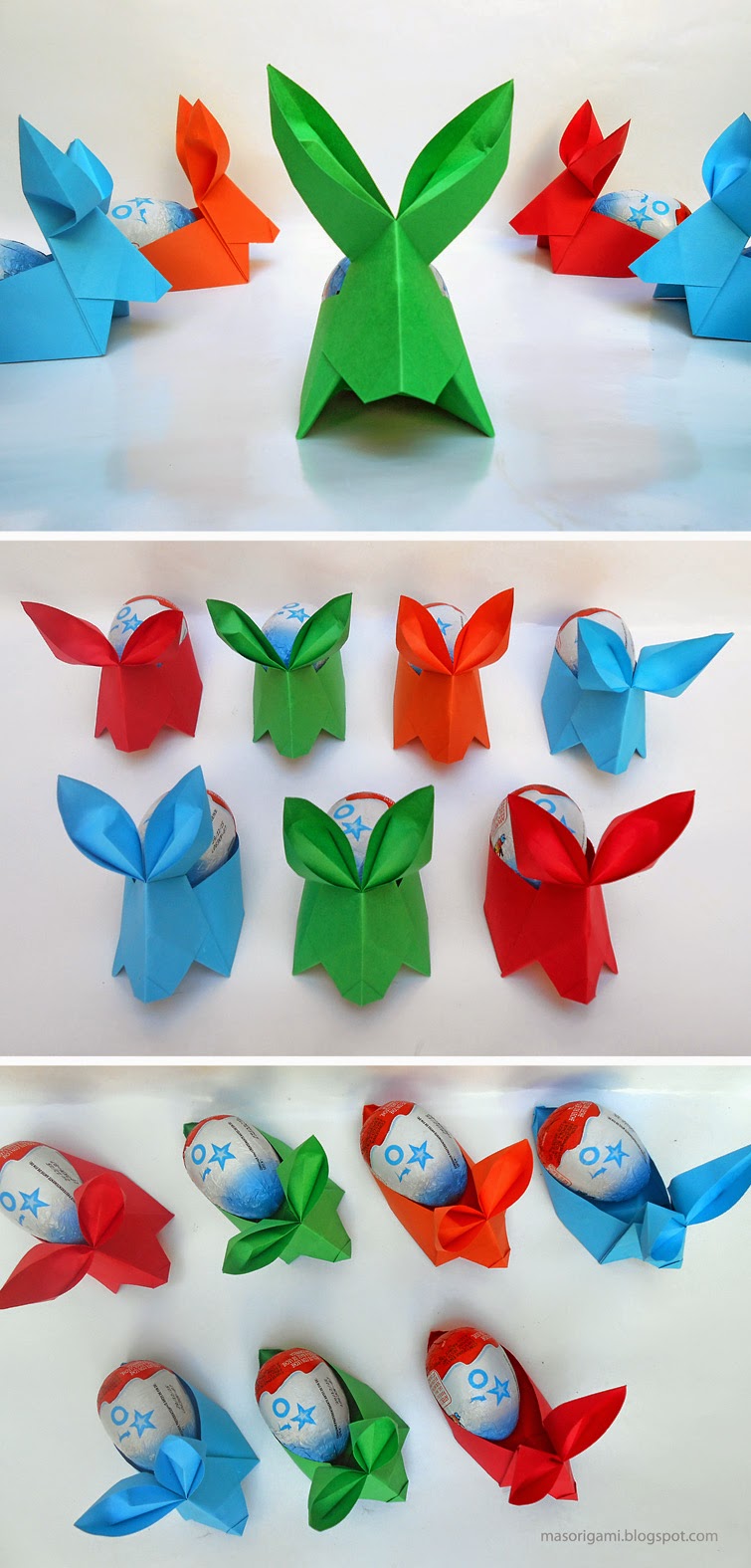 mas origami: Conejos de Pascua de origami