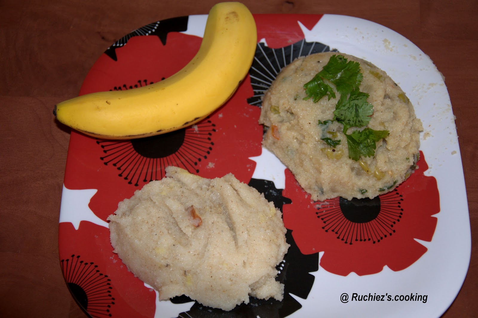 RUCHIEZ's: BALEHANNINA SAJJIGE/ SOOJI SWEET RECIPE WITH BANANA