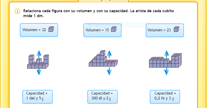 Maths, Science, ... Year 6: Volumen y capacidad