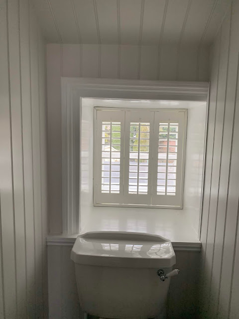 Interiors // A Panelled Toilet Makeover and Fitting California Shutters ...
