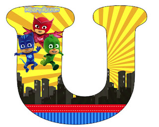 Alfabeto de PJ Masks en la Ciudad. - Oh my Alfabetos!