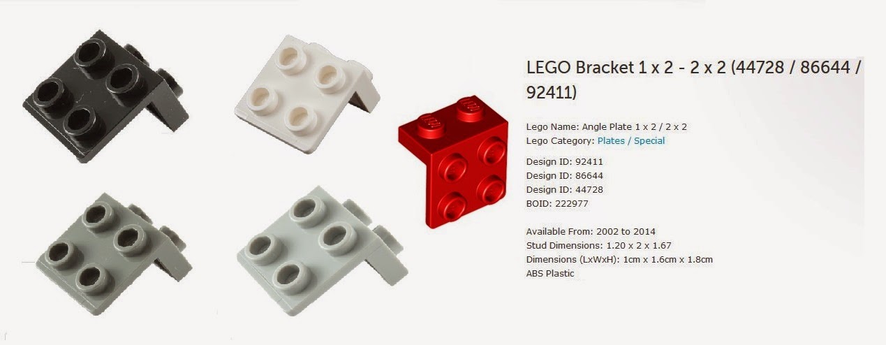 LEGO 44728 Assorted ANGLE PLATES BRACKETS 1 x 2 / 2 x 2 Choose Your ...